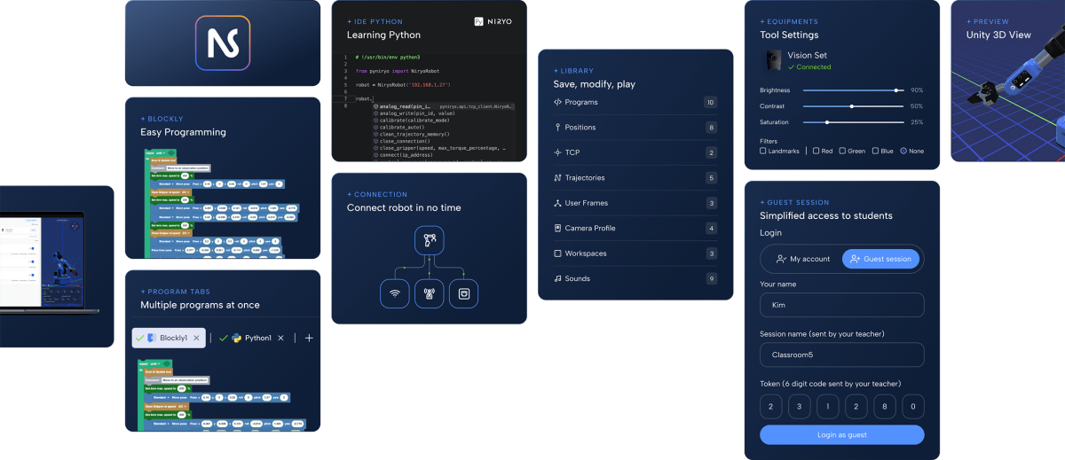 NiryoStudio, logiciel robotique - Niryo