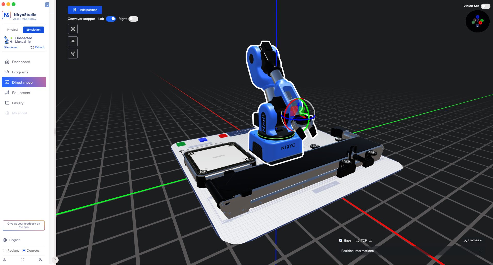 NiryoStudio Simulation - Niryo